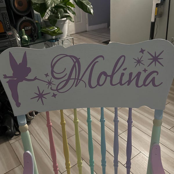 Tinkerbell Name Wall Decal Vinyl Sticker Personalized Custom Silhouette ...