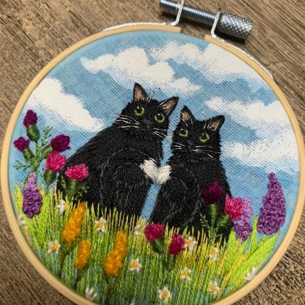 Custom 3" DOUBLE Cat Portrait - Etsy