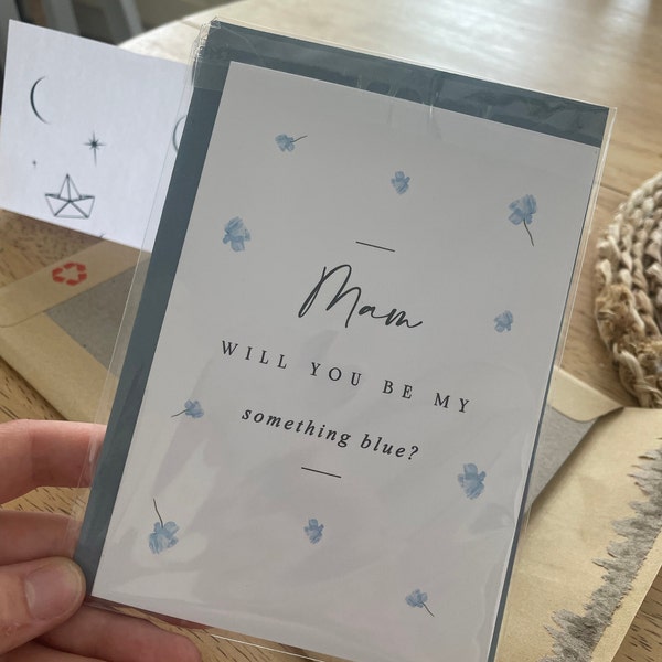 Will You Be My Something Blue Proposal Card, Proposal Gifts, Card ...