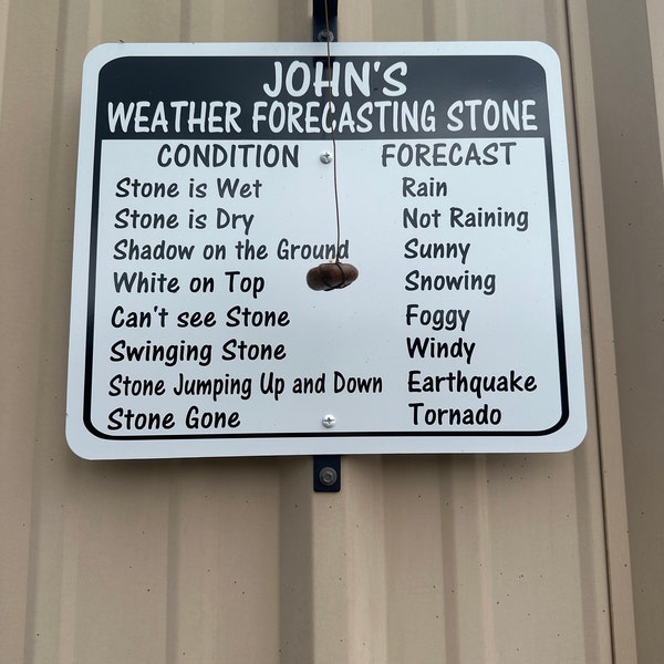 Personalized Weather Forecasting Stone Sign, Novelty Gift - Etsy