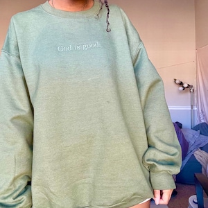 God is Good. Crew Military Green - Etsy