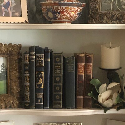 Set of 5 Vintage Decorative Books in Your Choice of Color - Etsy