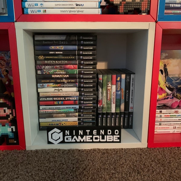 Nintendo Gamecube Video Game Logo Sign 8.5in 3D Printed, Man Cave, Game ...