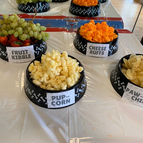 Paw Puppy Party Hot Dog Menu - Etsy