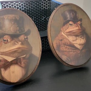 Mr Frog Victorian Portrait Vintage Style Cottagecore Animal Wall Art ...