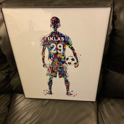 Custom Soccer Poster, Personalized Soccer Art, Soccer Ball Print, Gifts ...