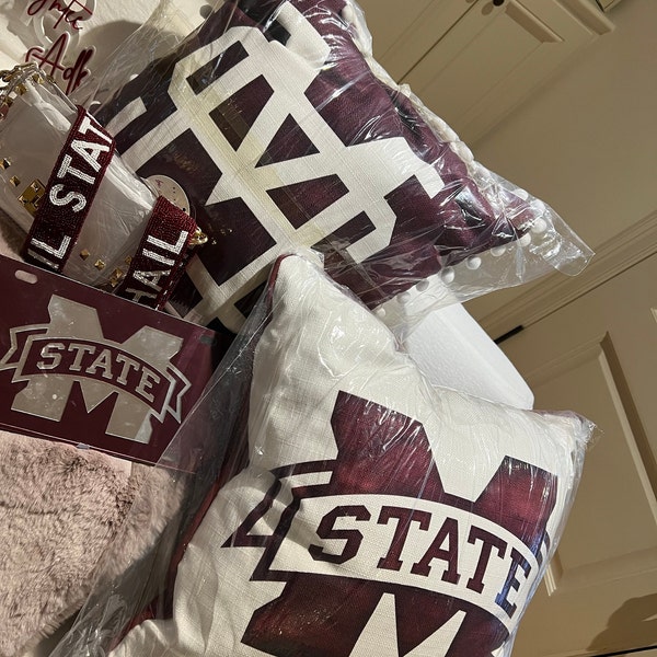 Mississippi State Pillow || MSU Pillow || Mississippi State Baseball - Etsy