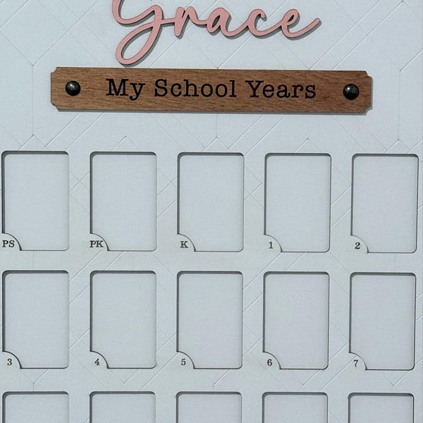School Years Photo Frame for Student Pictures Preschool to Graduation ...