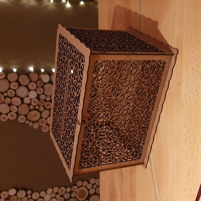 Decorative Wedding Gift Card Box Decoration Wooden Card Money Box Case ...