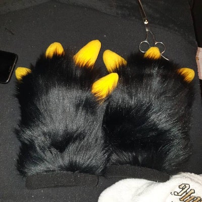 Furry Custom Plush Fursuit Hand Paws Deer, Dino & Protogen 1 Pair ...