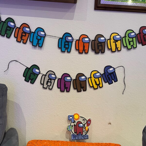 Among Us Birthday Banner | Birthday Banner | Personalized Banner ...