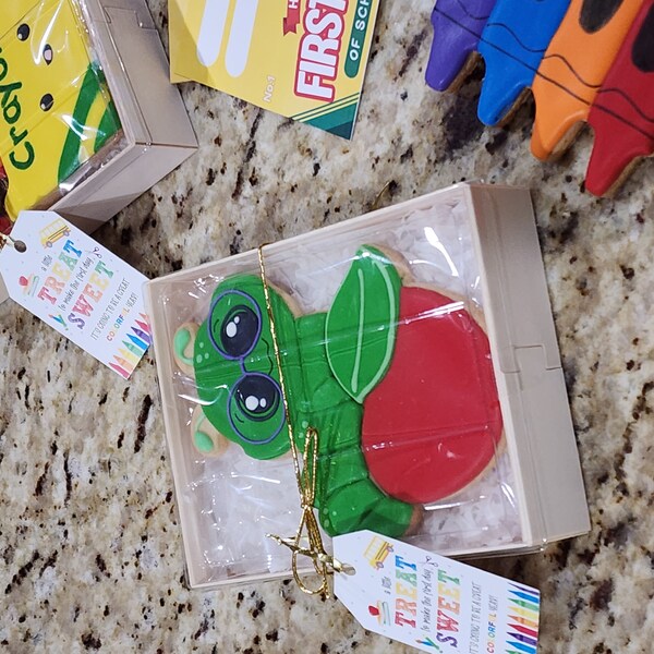 Bookworm and Apple Stack Set of 2 Cookie Cutter- Back to School Cookie ...