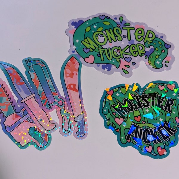 Mini Pastel Horror Weapons Holographic Sticker Pack - Etsy
