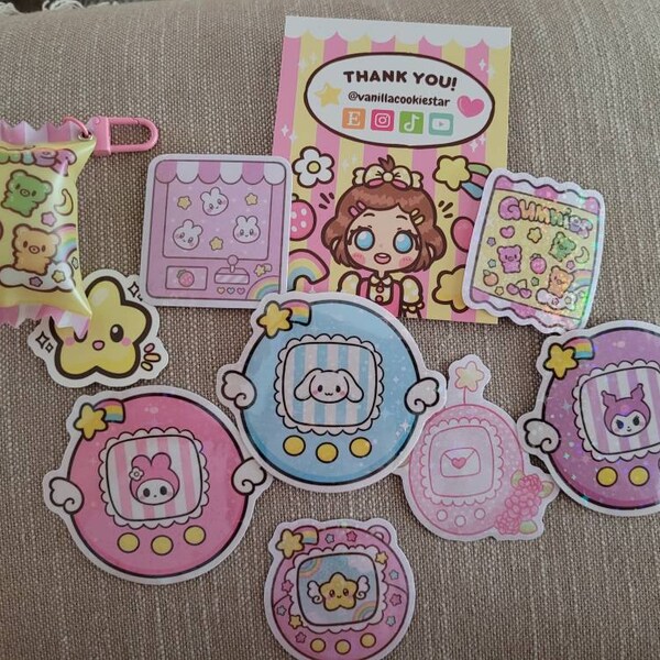 Star Rainbow Heart Sticker-cute Kawaii Rainbow Sticker-cute Aesthetic ...