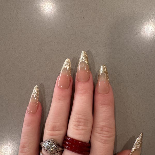 Red French Tip Nails Short Almond Nails Red Nails Short Press on Nails ...