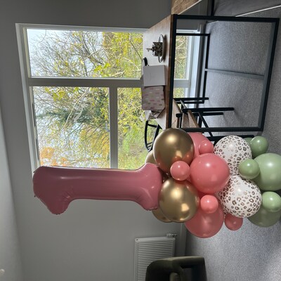 DIY Large 55 Safari Birthday Balloon Sculpture, Sage Green and Dusky ...
