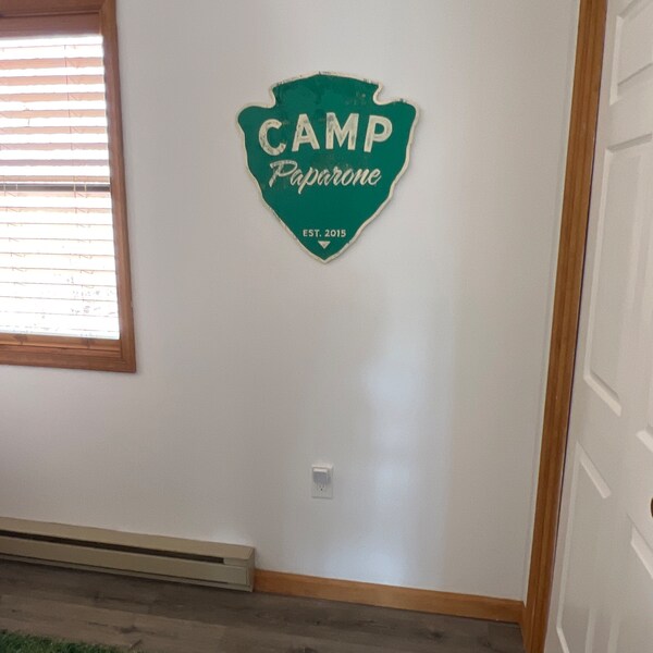 Custom Camping Sign, Summer Camp, Customizable Name Sign, Wooden Last ...