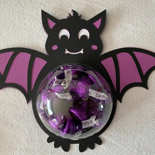Bat Candy Dome SVG, Halloween Candy Paper Ornaments SVG, Halloween ...