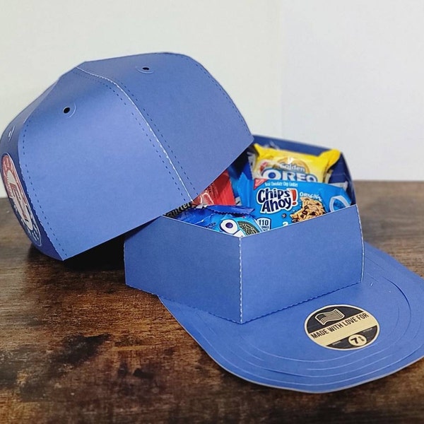 Baseball Cap Sticker SVG, Baseball Cap Tag Svg, Baseball Cap Favor Box ...