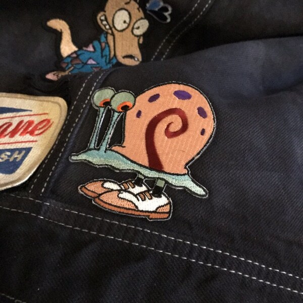Spongebob Squarepants Gary Snail W/ Shoe Embroidered Iron on Applique ...