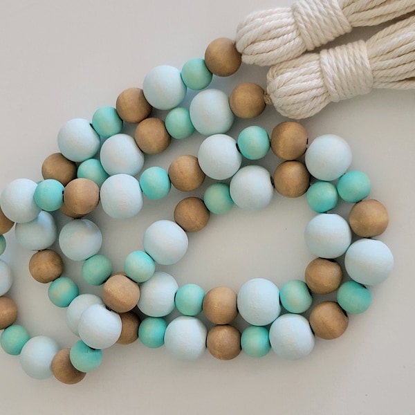 Farmhouse Candy Canes, Large Wood Bead Jute Candy Canes, Christmas ...