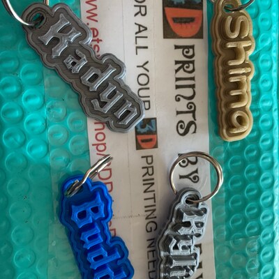 Personalized Keychain, 3D Printed to Your Custom Specifications ...