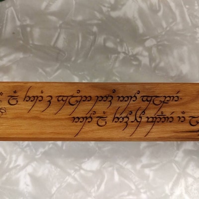Tengwar Elven Script Dice Box Personalized Wooden Dice Vault RPG ...