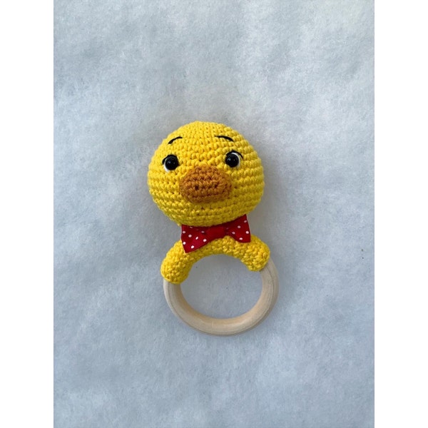 Duck Crochet Pattern Baby Rattle Amigurumi Pattern Duck Plush Crochet ...