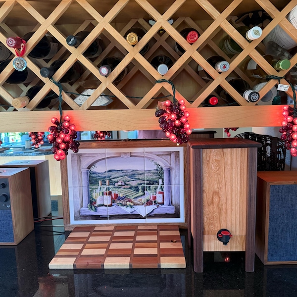 5 Liter Wooden Wine Box Dispenser, Box of Wine Stand, Wood Wine Box ...