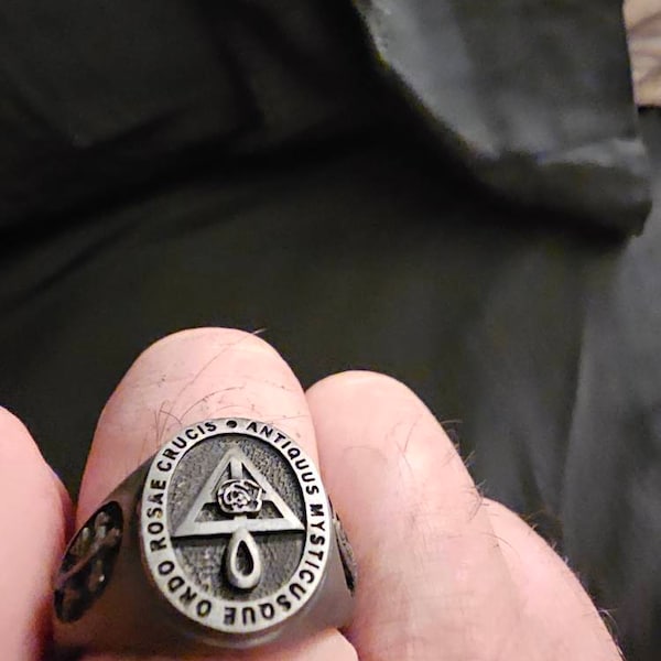 Antiquus Mysticusque Ordo Rosae Crucis Ring, Amorc Ring, Rosicrucian ...