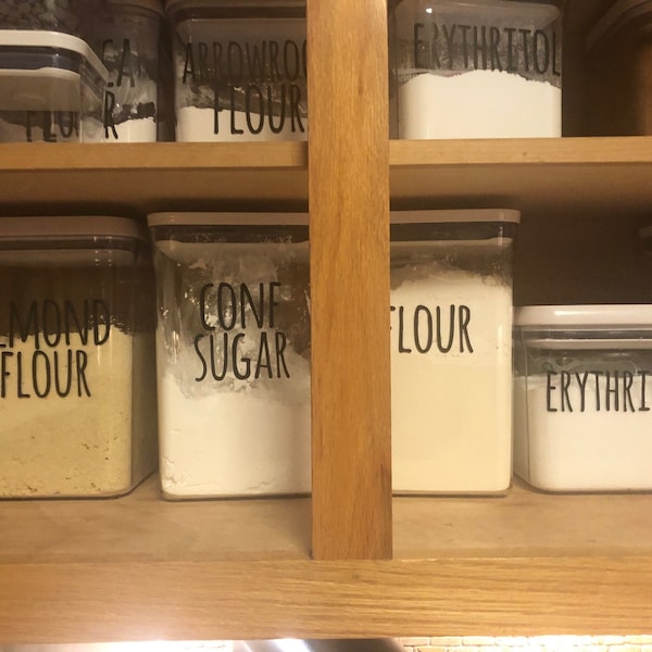 Canister Labels, Pantry Labels, Kitchen Labels, Custom Labels, Kitchen ...