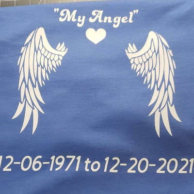 Memorial Day Svg,memory Angel Wings Heart Svg,memory Svg Shirt Clipart ...