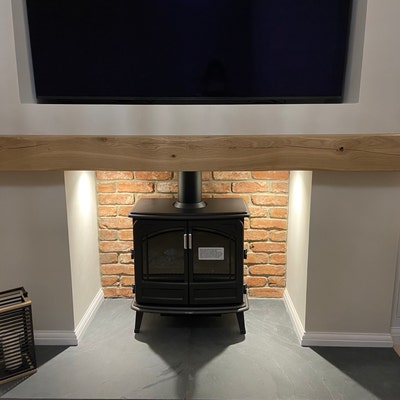 Solid Oak Mantle Beam all Sizes Oiled Pre-drilled Free Fixings ...