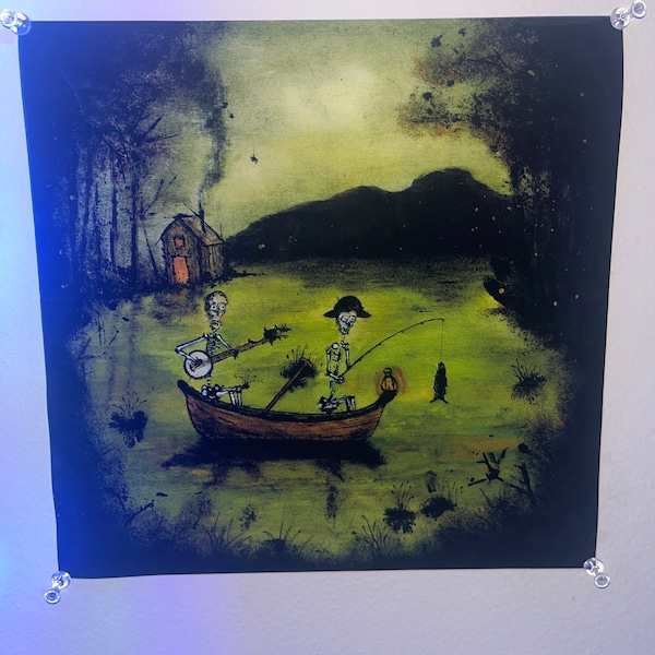10x10" PHYSICAL PRINT - Swamp Skeletons Print on Enhanced Matte Paper ...
