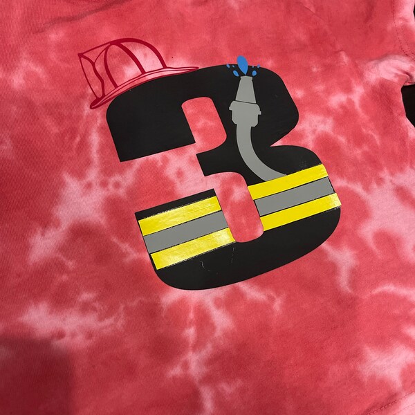 3 Three - Firefighter - JPG, Png & SVG, DXF Cut File, Printable Digital ...