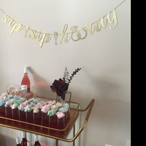 Sip Sip Hooray Bachelorette Party Banner Cheap Wedding Bridal Shower ...