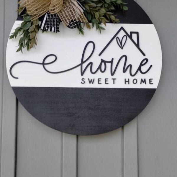 Home Sweet Home Door Hanger, New Homeowner Sign, Home Sweet Home Sign ...