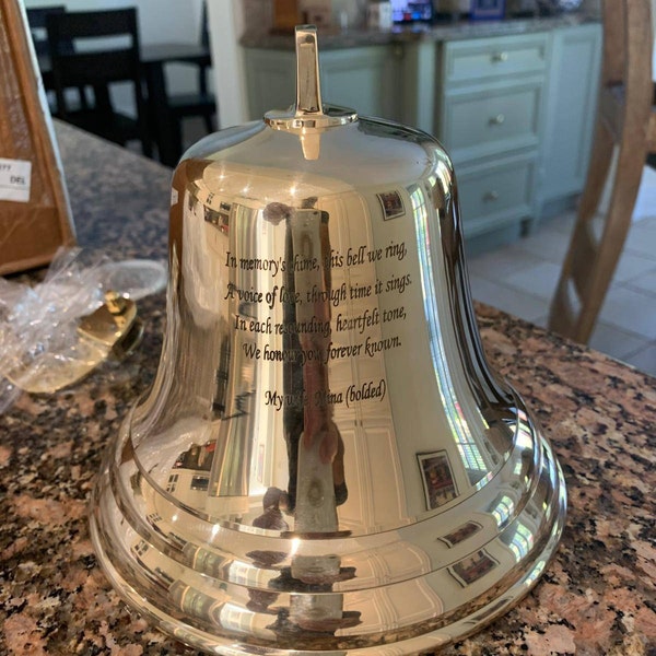 Personalized Brass Bell, Engraved School Wall Hanging Bell Indoor ...