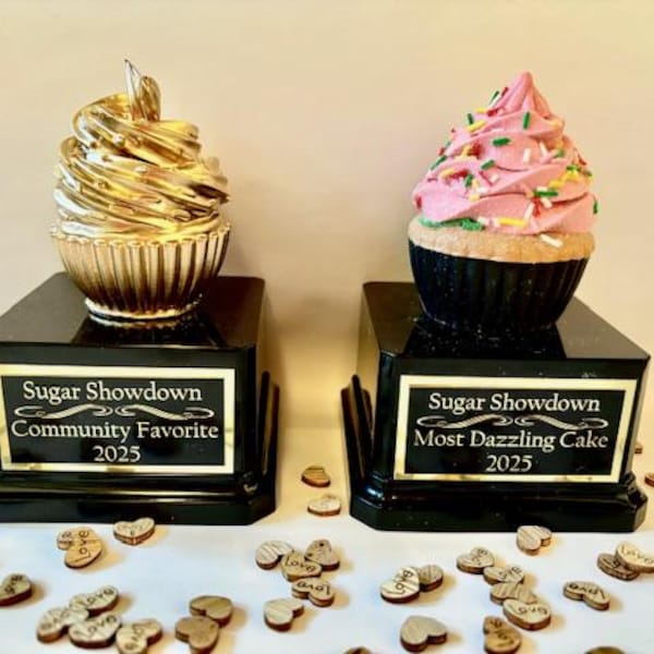 Golden Cupcake Trophy Bake off Trophy Baking Competition Trophy ...
