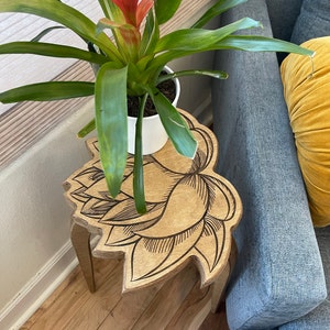 Lotus Flower Plant Stand Plant Stool Plant Shelf Side - Etsy