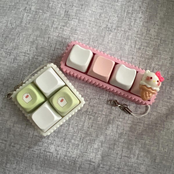 4 Button Desktop Sensory ASMR Keyboard Fidget Toy - 4 Key Sensory ADHD ...