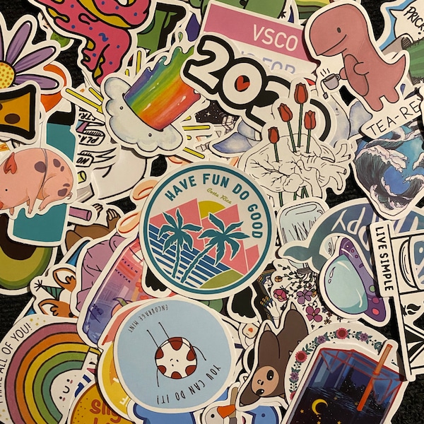 75 Cute Mixed Colors Sticker Lot Book Fun Pack Laptop Car Decals - Etsy
