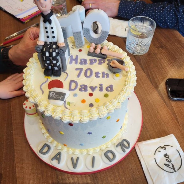 Handmade Edible Cake Decoration, Chef / Cook, Cake Topper Birthday - Etsy