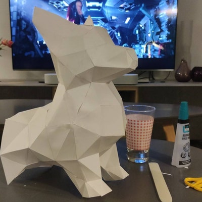 Corgi Paper Model ,papercraft , DIY , Low Poly , PDF Papercraft , Corgi ...