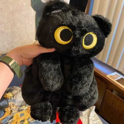 Kawaii Plush Big Eyes Cat Backpack Cute Large-capacity Stuffed Animals ...