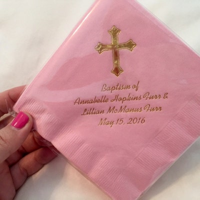 Baptism Napkins Christening Napkins First Communion Napkins ...