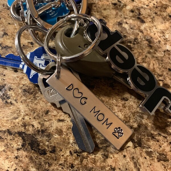 Dog Mom Keychain, Dog Keychain, Dog Mom Gift, Puppy Mom Gift, New Puppy ...