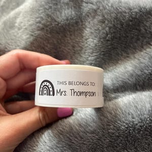 Teacher Labels, Teacher Book Stickers, Teacher Name Labels, Library ...