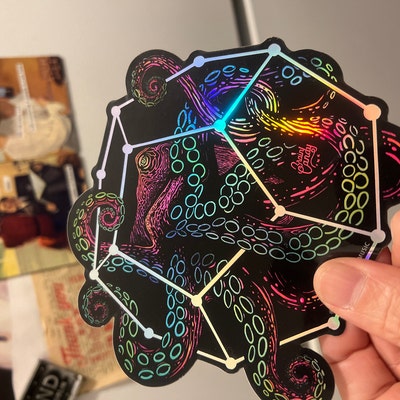 Holographic Moth Psychedelic Sticker Laptop Sticker Car Sticker ...