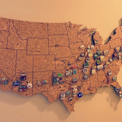 Giant Cork Wall Map of the United States - Etsy